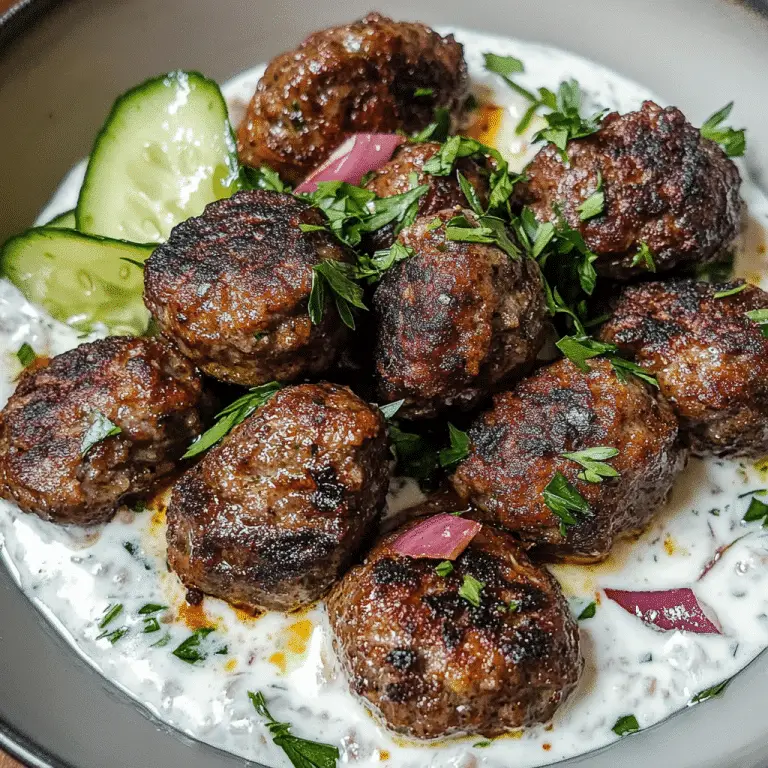 Lamb Kofta with Cucumber Yogurt Sauce Recipe